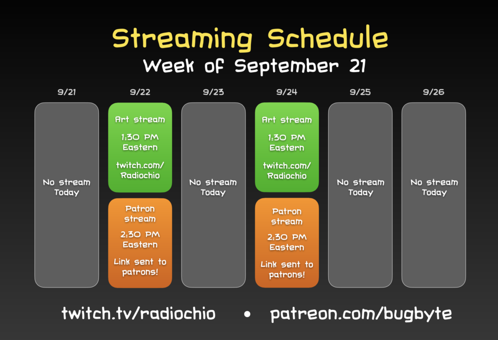 Twitch Stream Schedule Template